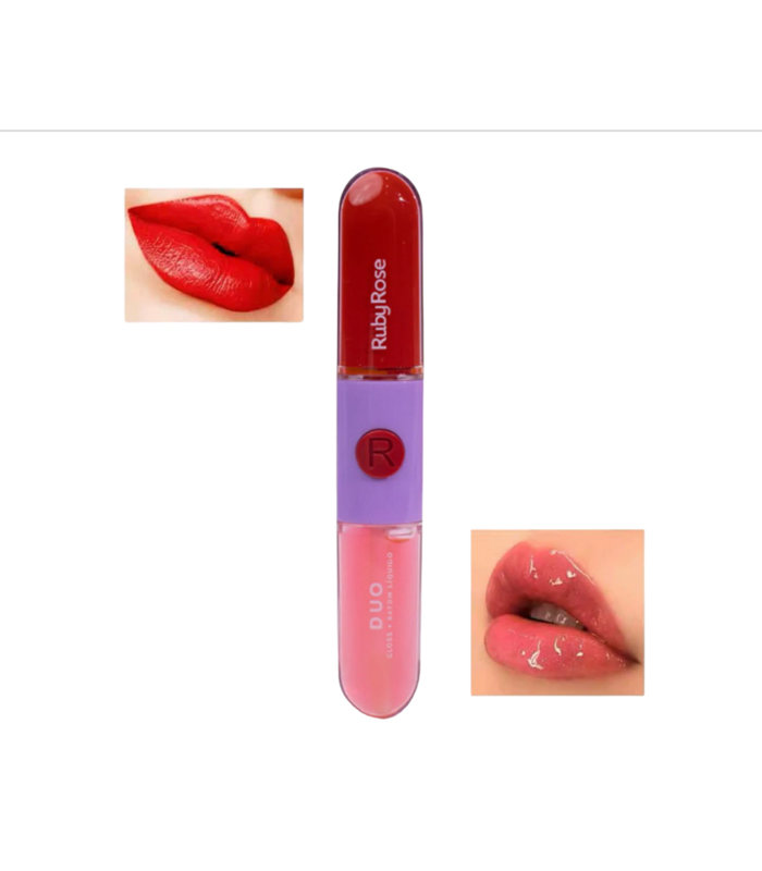 Ruby Rose Dúo de lápiz labial líquido y brillo - Velvet Beauty