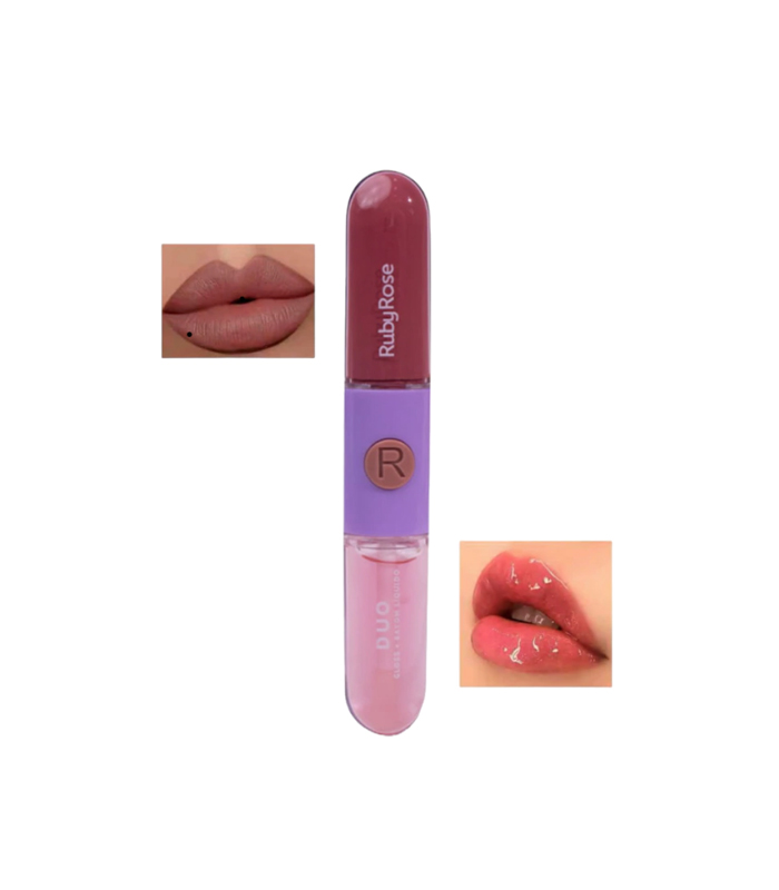 Ruby Rose Dúo de lápiz labial líquido y brillo - Velvet Beauty