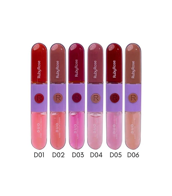 Ruby Rose Dúo de lápiz labial líquido y brillo - Velvet Beauty